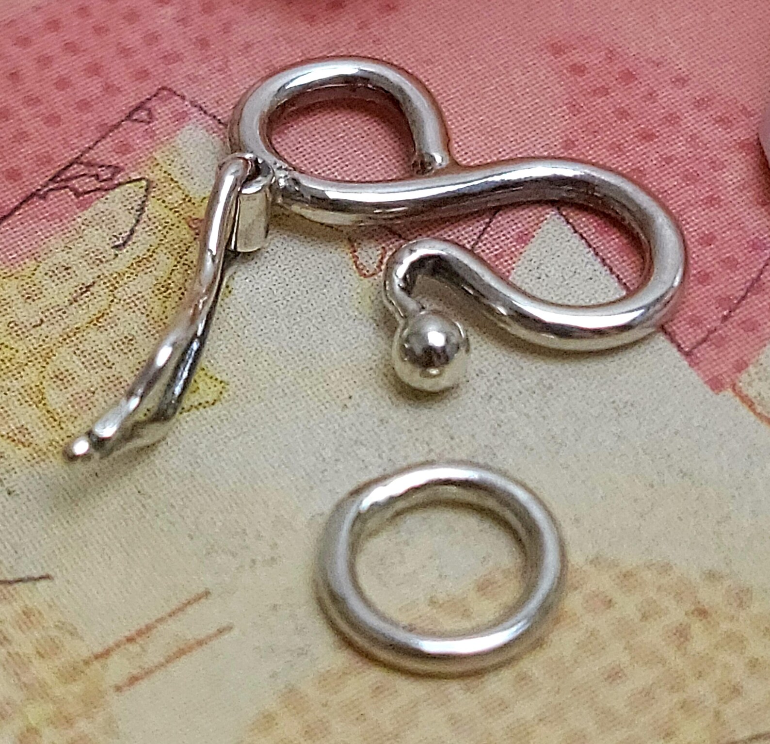 Save - SC331, Sterling Silver Hook and Eye Clasp With Safety Catch - Etsy