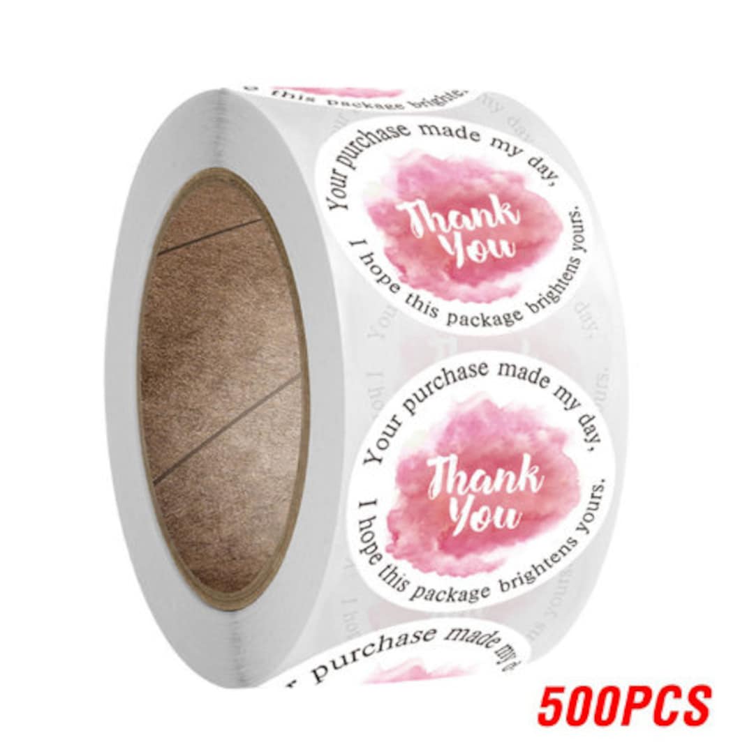 SAVE BIG -paper Thank You Stickers 10, 20, 500, Your Purchase Made My ...