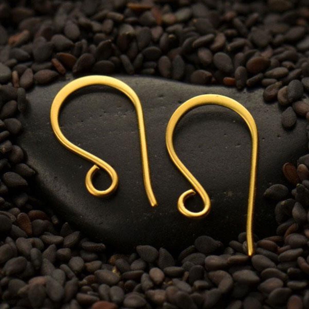 SAVE BIG -gold Ear Hook - Simple With Ball in 24K Gold Plate , GT1102 ...