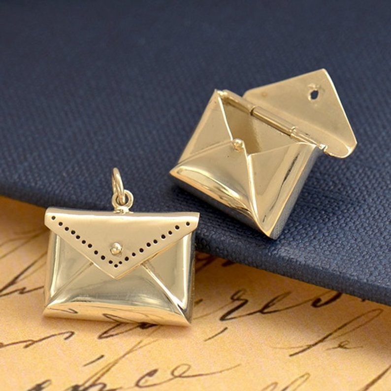Envelope Locket Necklace, 925, Love Letter Locket Envelope, Love ...