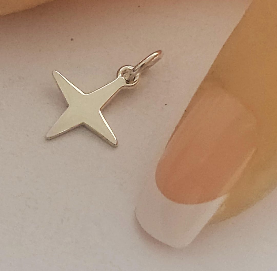 Enjoy 25% off - Sterling Silver Four Pointed Star Charm - Etsy