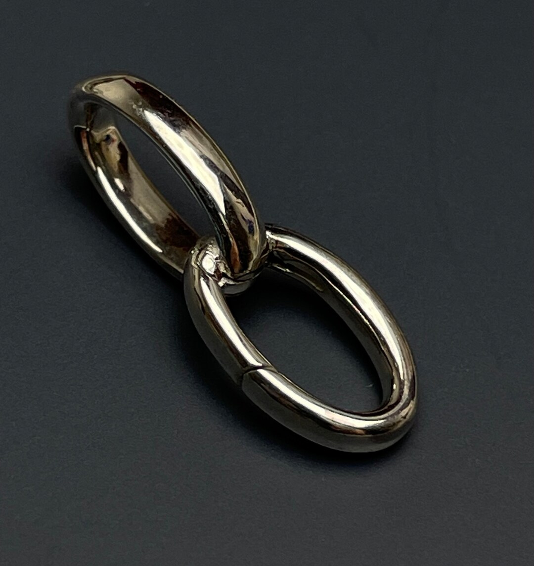 Enjoy 35% off -sterling Silver Two-ring Oval Link Component With Hinged ...