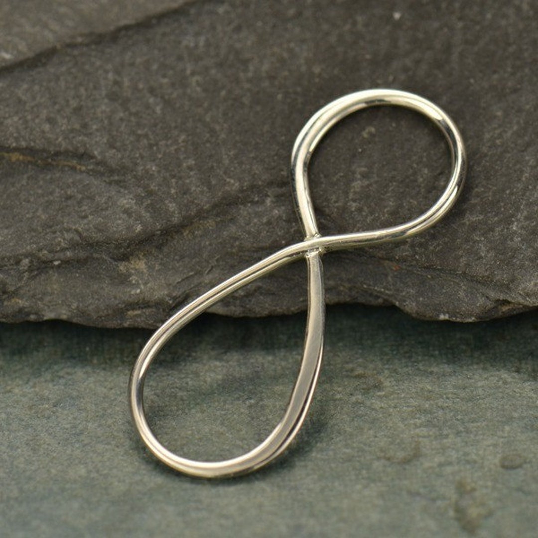 Large Infinity Link, Sterling Silver Infinity Link, Sideways Link ...