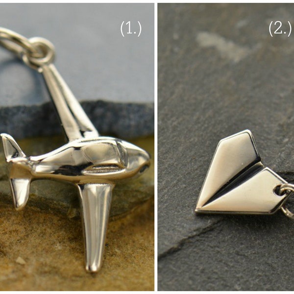 Airplane Charm - Etsy