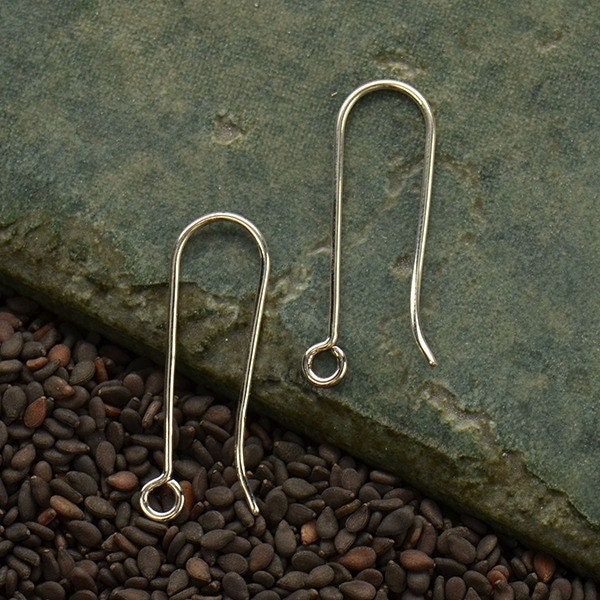 Long Silver Earring Hook - Etsy