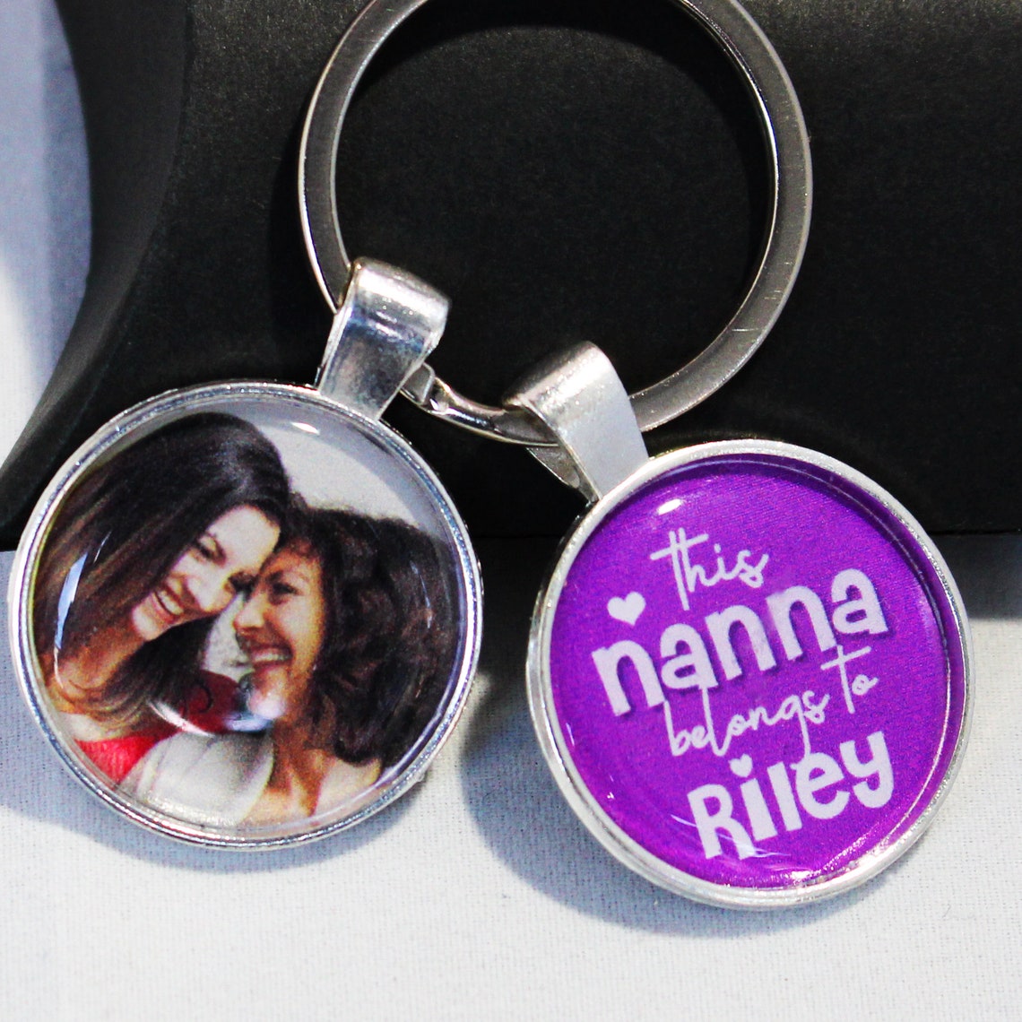 Personalised photo printed key ring with a personalised | Etsy