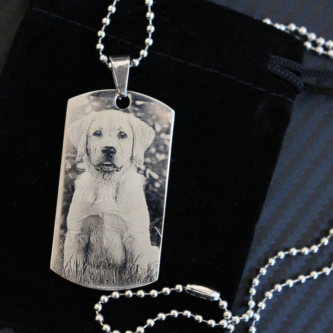 Photo Engraved Personalised Dog Tag Dog Memorial Pendent - Etsy