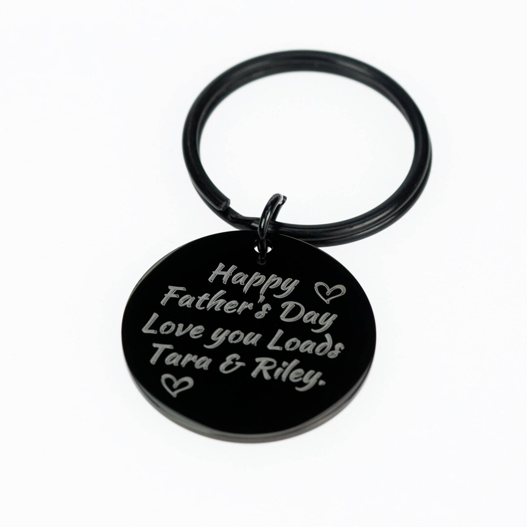 Grand Dad Round Engraved Tag Key Ring, Father's Day Personalized Tag ...