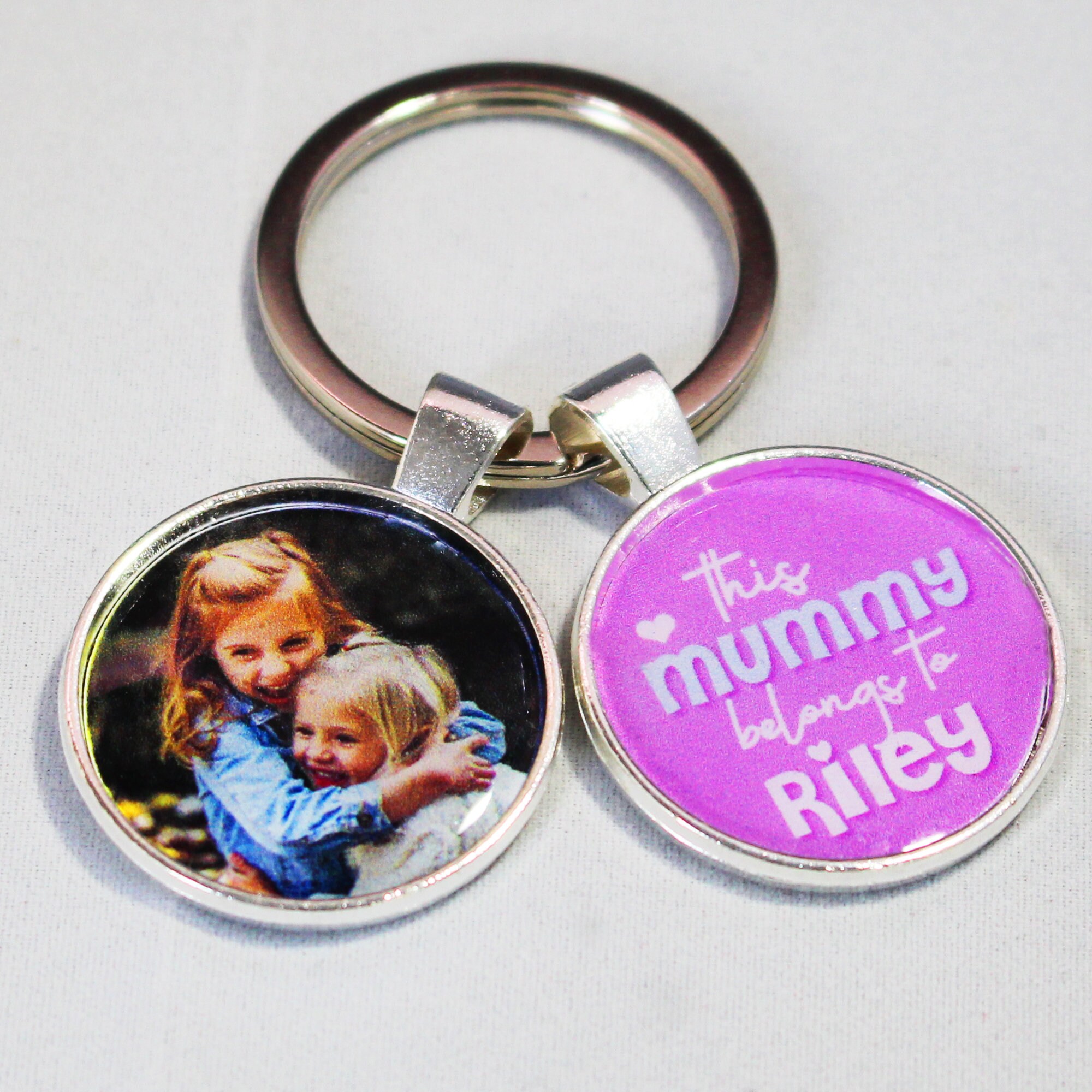 Personalised photo printed key ring with a personalised | Etsy