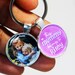 Personalised Photo Printed Key Ring With a Personalised Message Printed ...