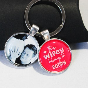 Personalised Photo Printed Key Ring With a Personalised Message Printed ...