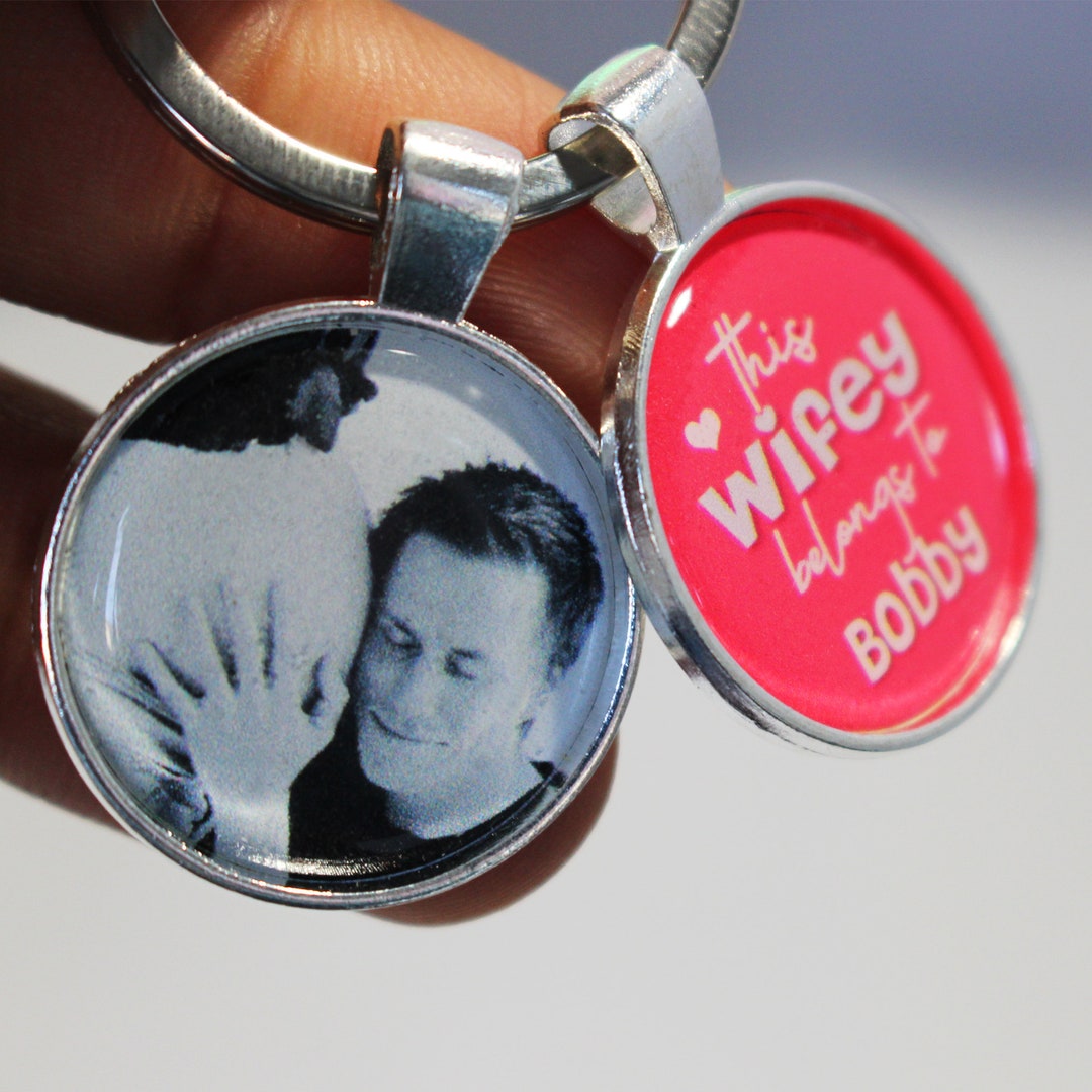 Personalised Photo Printed Key Ring With a Personalised Message Printed ...