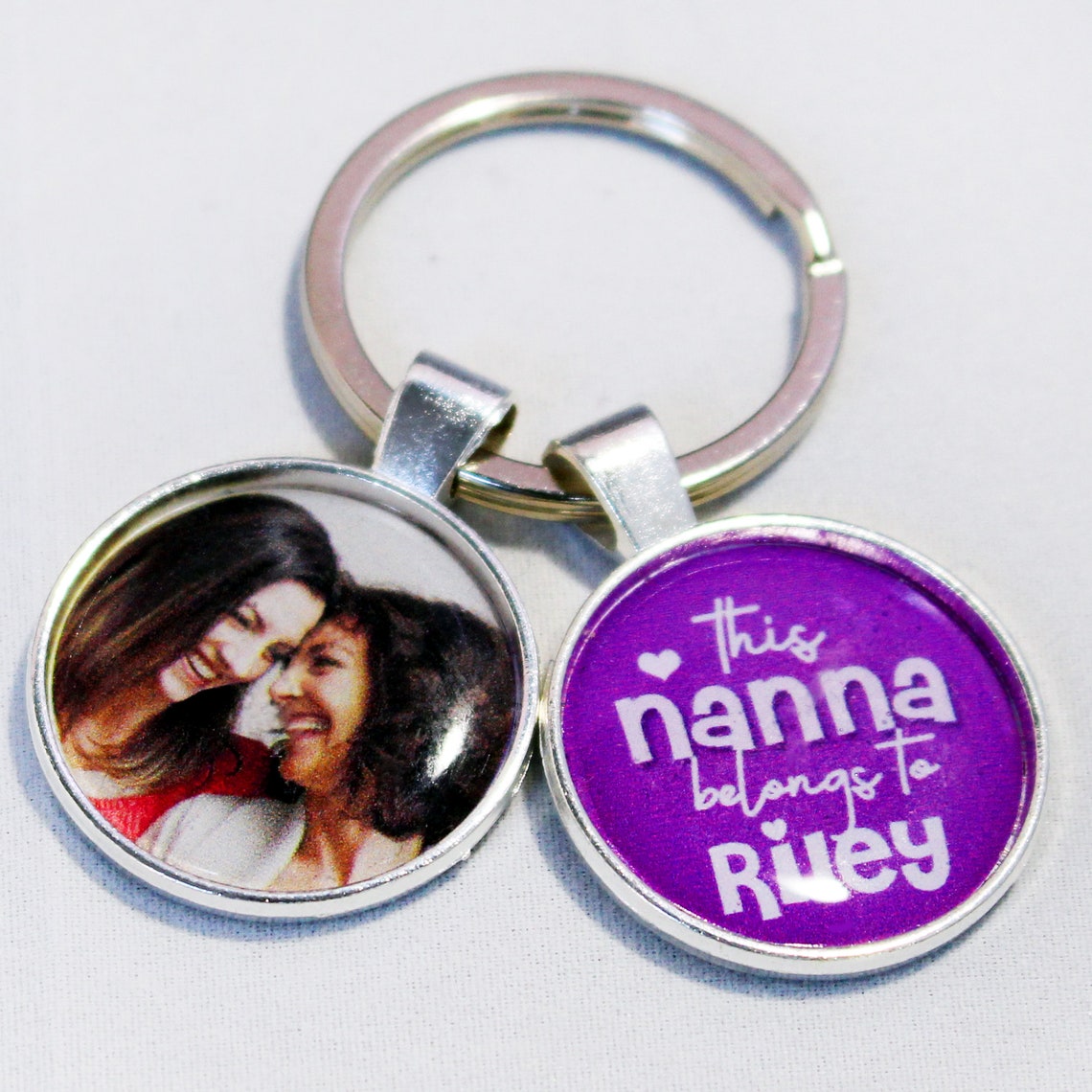 Personalised photo printed key ring with a personalised | Etsy