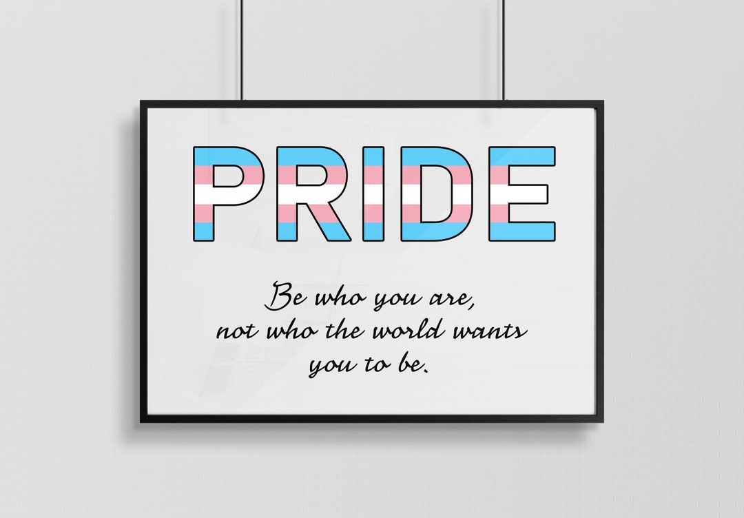 Transgender Pride Wall Art Digital Download LGBTQ Themed - Etsy