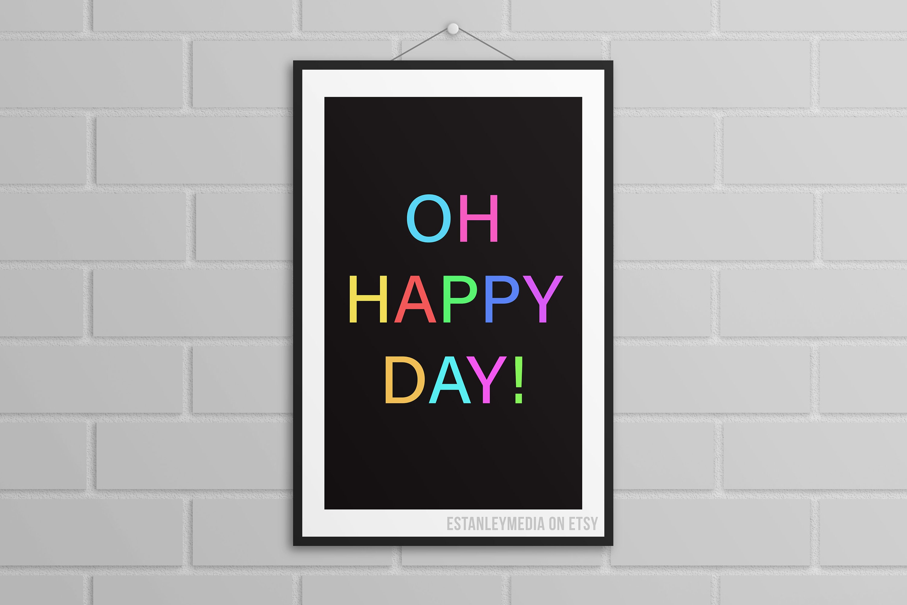 Oh Happy Day! - Digital Download Inspirational Wall Art for Bedroom ...