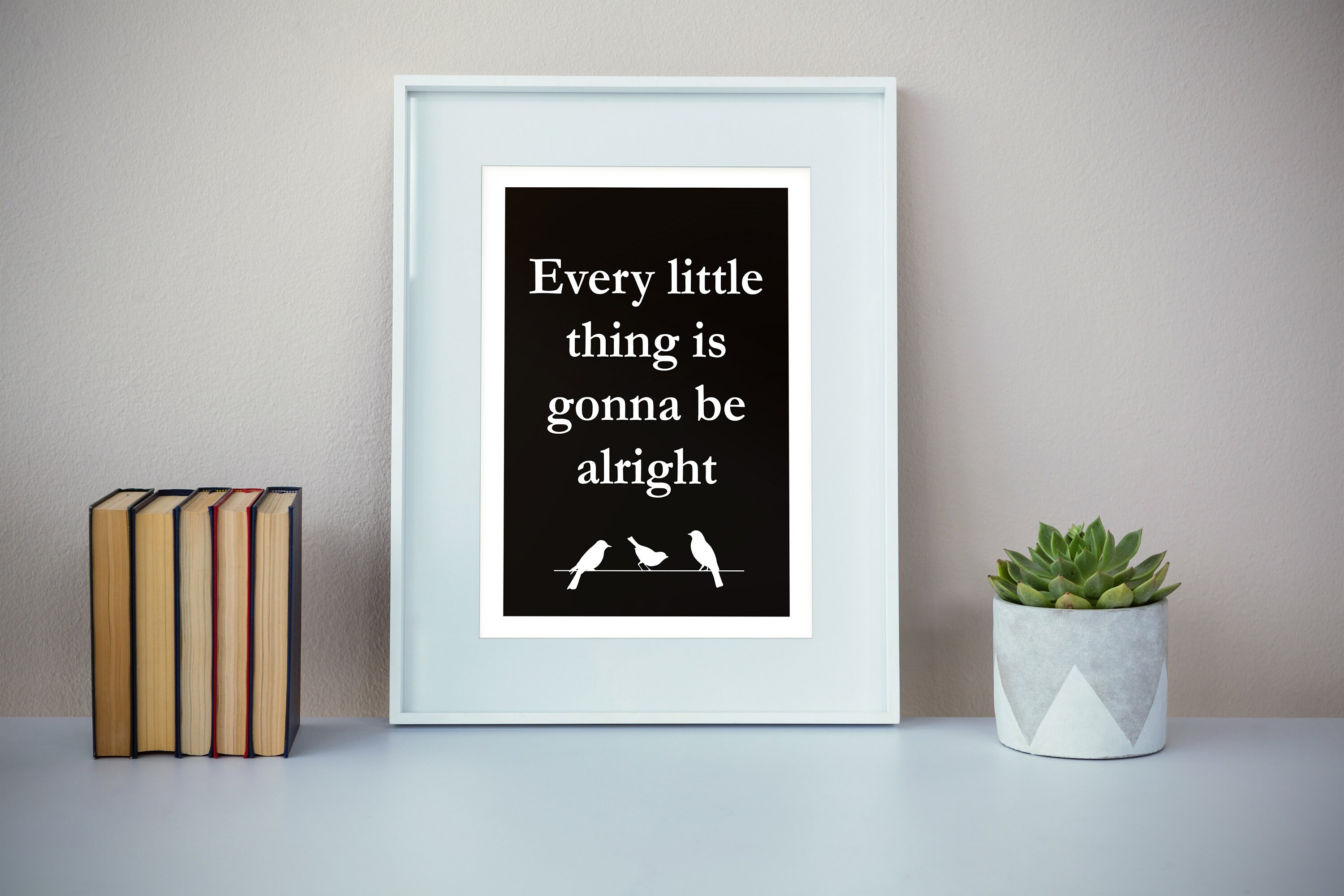 Inspirational Wall Art: Every Little Thing is Gonna Be Alright - Etsy