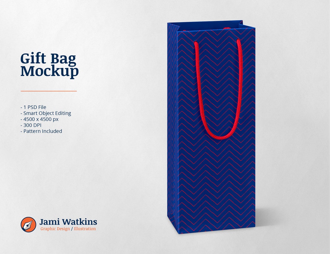 Gift Bag PSD Mockup Template, Photoshop Smart Object Editing - Etsy