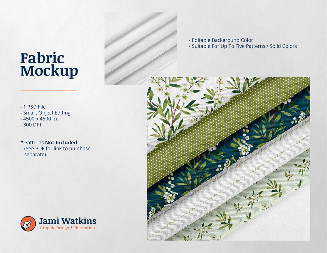 Fabric Mockup PSD Mockup Template, Photoshop Smart Object Editing - Etsy