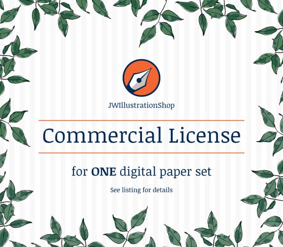 Commercial License to add to ONE digital paper set | Etsy