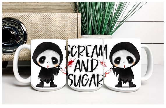 Scream and Sugar / Horror Gift / Large Ceramic Mug / Full Wrap - Etsy