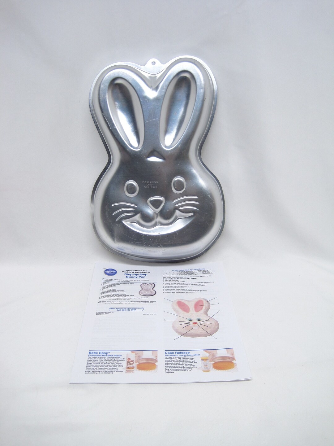 Vintage Wilton 1-2-3 Bunny Face Cake Pan 2105-9438, Rabbit Face Shaped ...