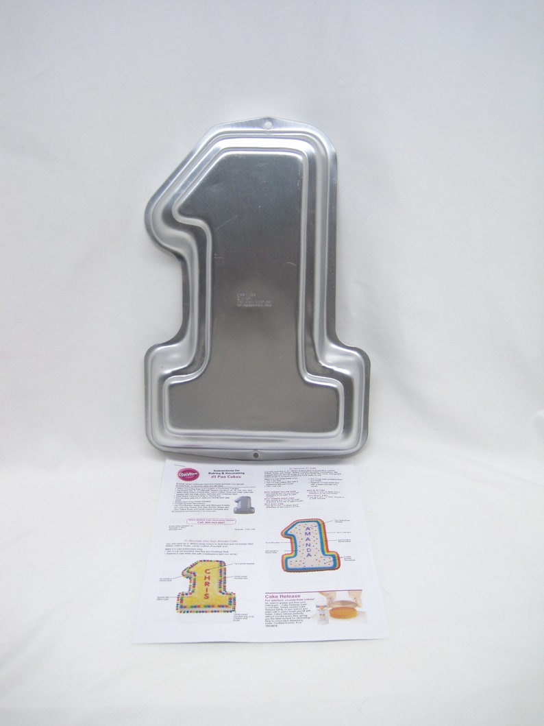 Wilton # 1 Cake Pan # 2105-1194, Number One Shaped Metal Mold - Etsy