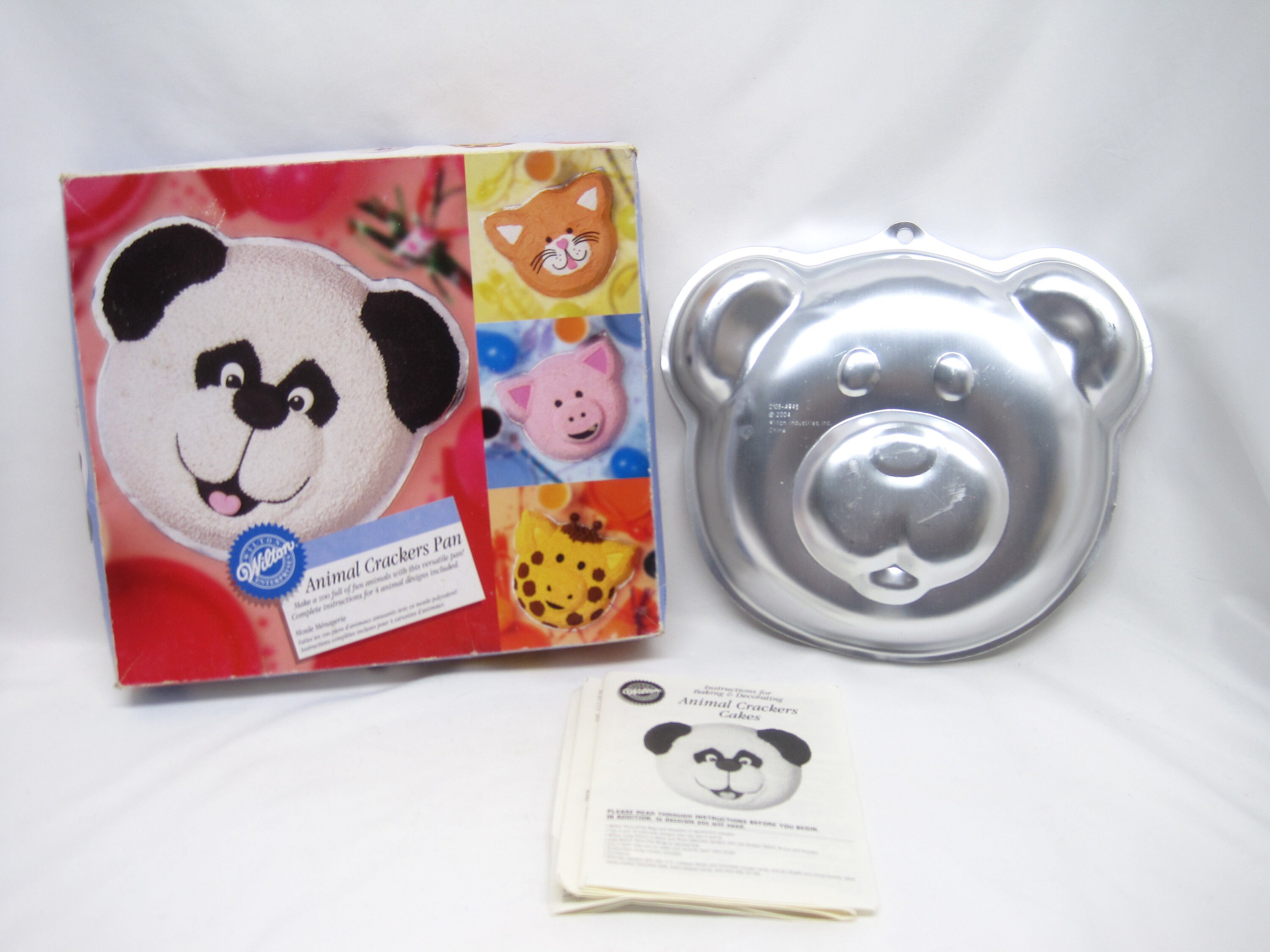 Wilton Animal Crackers Cake Pan 2105 4945 Versatile Animal Face Shaped Metal Mold