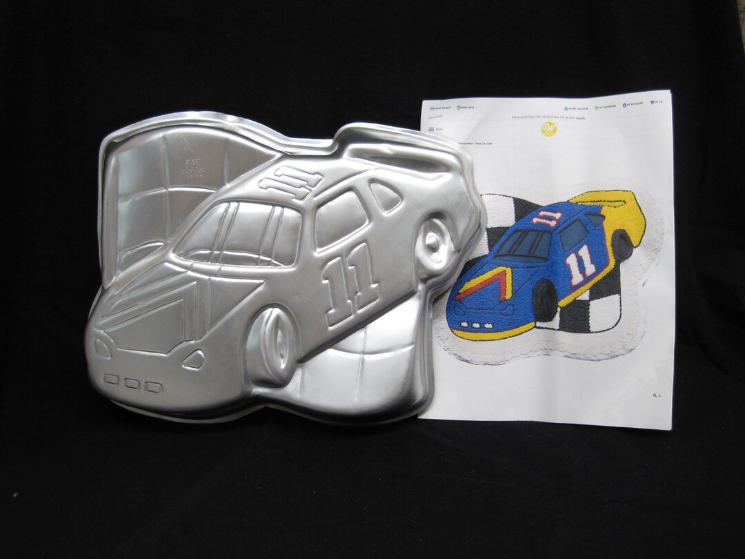 Wilton Race Car Cake Pan 2105-1350, 11 Stock Car Shaped Metal Mold - Etsy