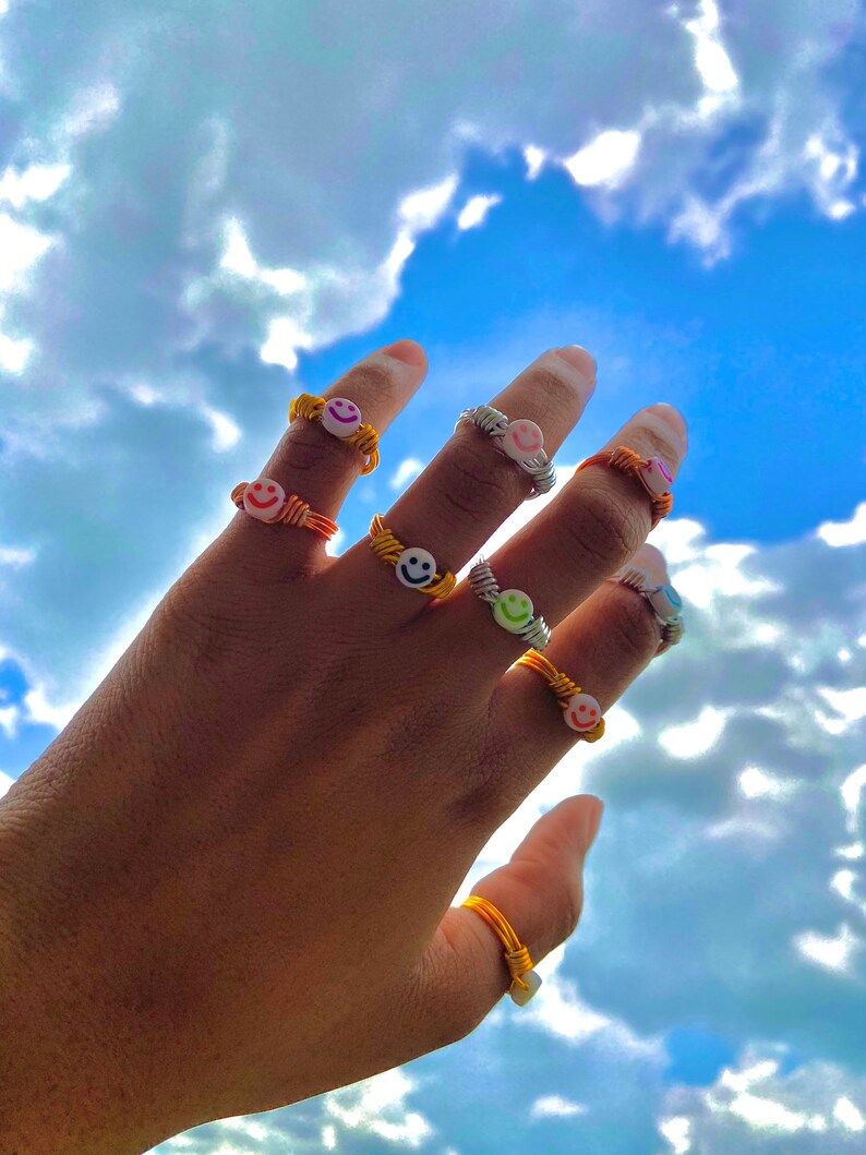 Smiley Face Rings | Matching Rings | Handmade Rings | Cute Jewelry ...