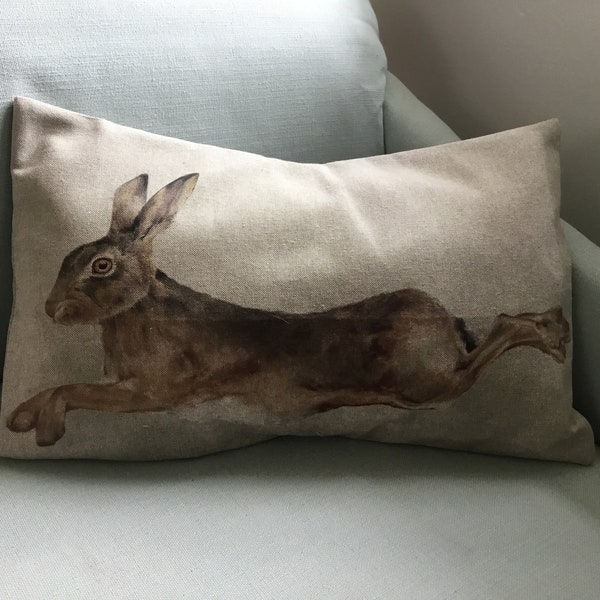 Hare Cushion - Etsy UK