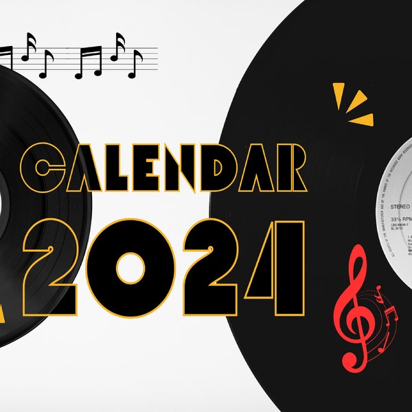 Vinyl Calendar - Etsy