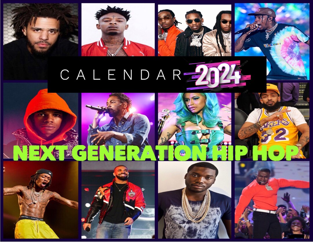 Next Generation of Hip Hop 2024 Wall Calendar - Etsy UK