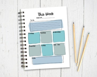 Printable Weekly Planning Sheet Pink Color Scheme - Etsy