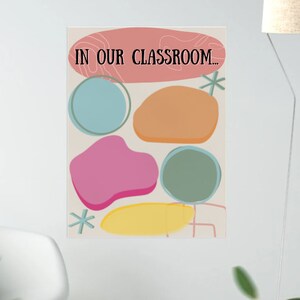 Classroom Rules Poster Template - Boho Aesthetic - Etsy