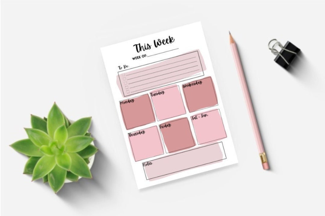 Printable Weekly Planning Sheet, Neutral Colors, Minimalistic, Boho ...