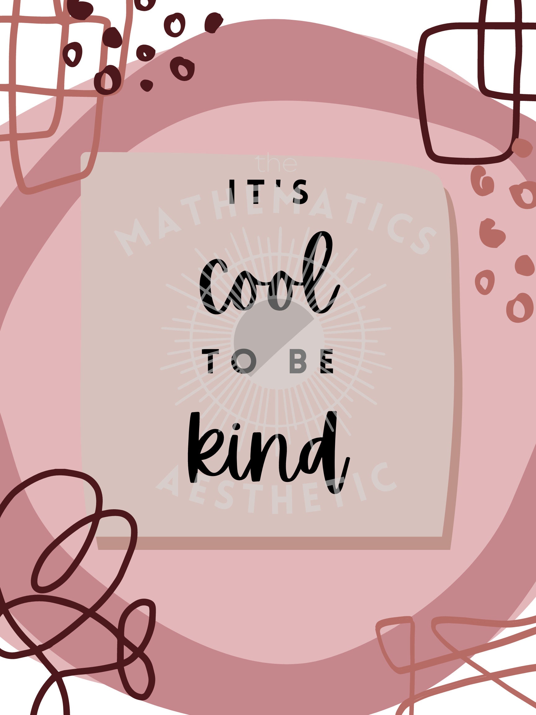 It's Cool to Be Kind Classroom Poster, Children's Poster, Boho ...