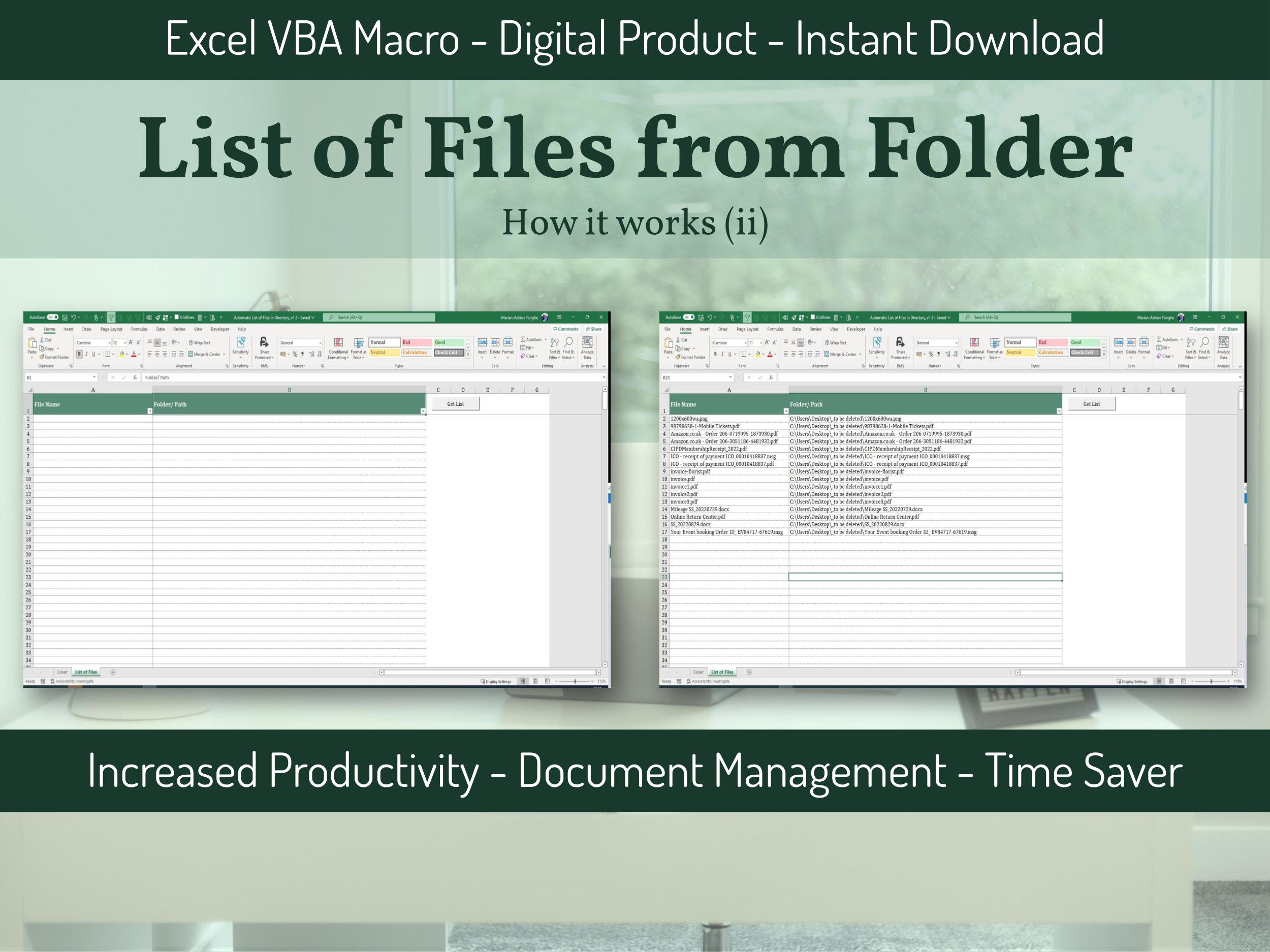 Create List of All Files and Folders (title and Path) From a Specific ...