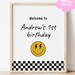 One Happy Dude First Birthday Smiley Faces Editable Printable Party ...