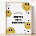 Smiley Faces Editable Printable Party Sign Template, Kids Party Sign ...