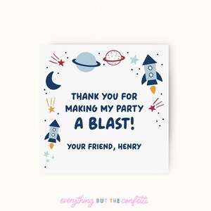 Out of This World Birthday Party Favor Tag Template, Two the Moon ...