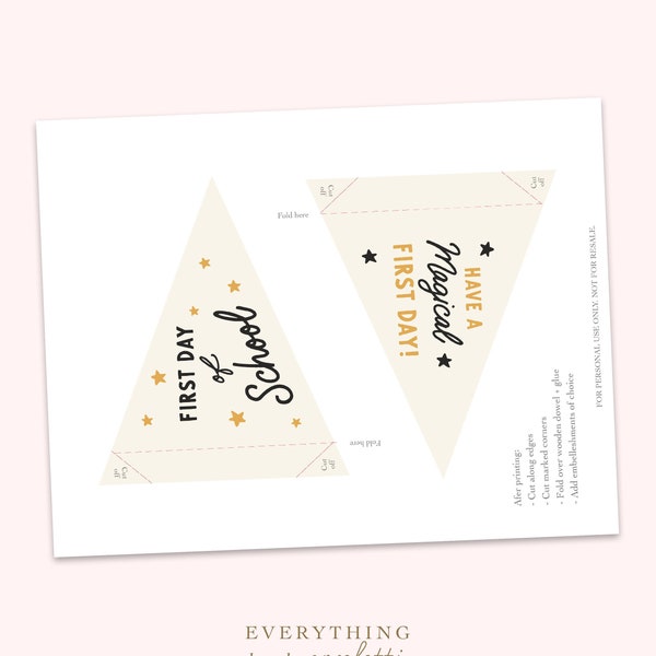 School Pennant - Etsy