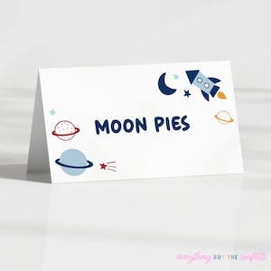 Out of This World Birthday Party Food Label Template, Two the Moon ...