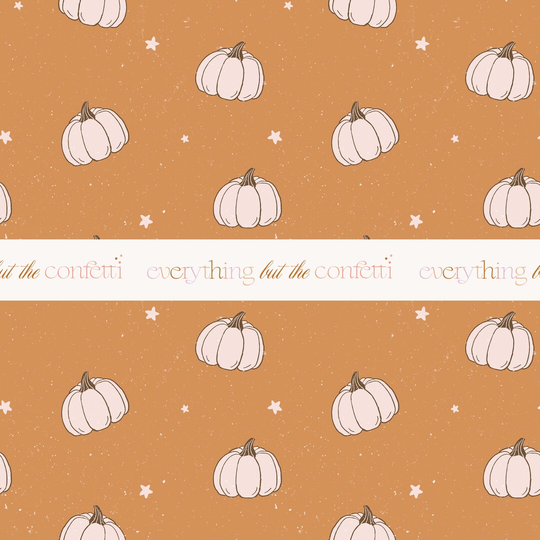 Pumpkin Seamless Digital Pattern, Repeating Fall Pattern, Pattern ...