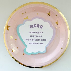 Printable Mermaid Shell Menu Template, Seashell Menu Template ...