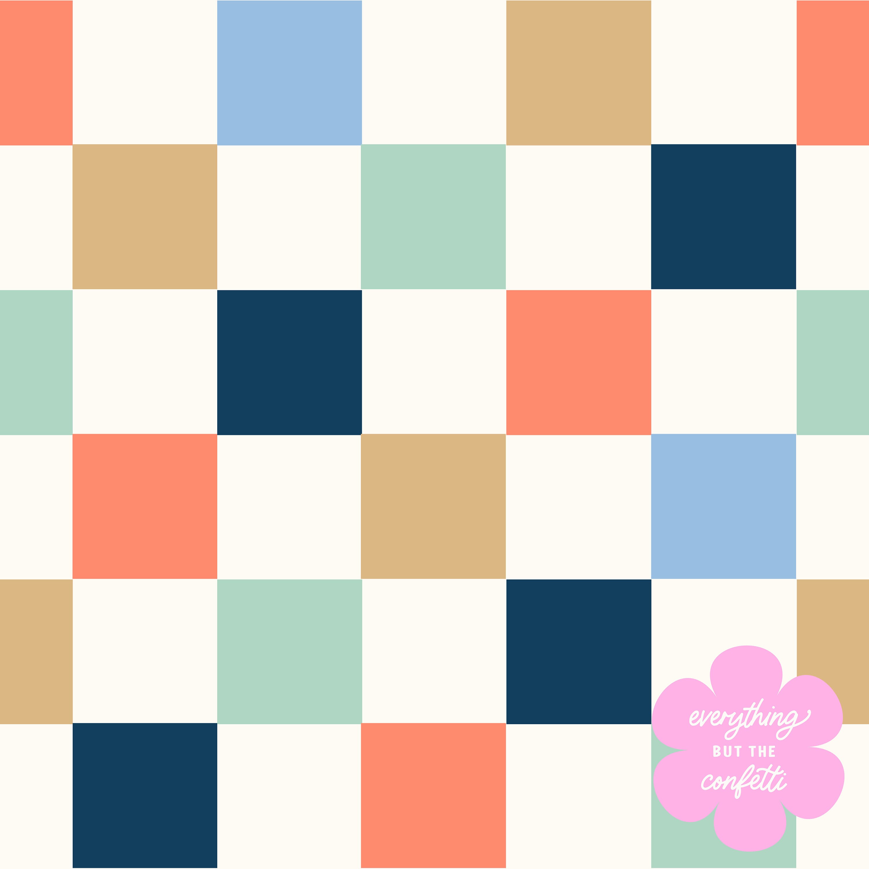 Nautical Check Seamless Pattern, Summer Checkered Repeat Pattern ...