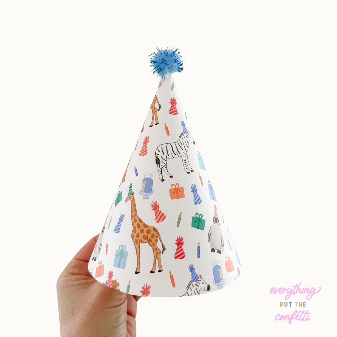 Party Animals Birthday Party Hat Printable, Printable Birthday Party ...