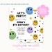 Smiley Faces Editable Printable Invitation Template, Kids Party ...