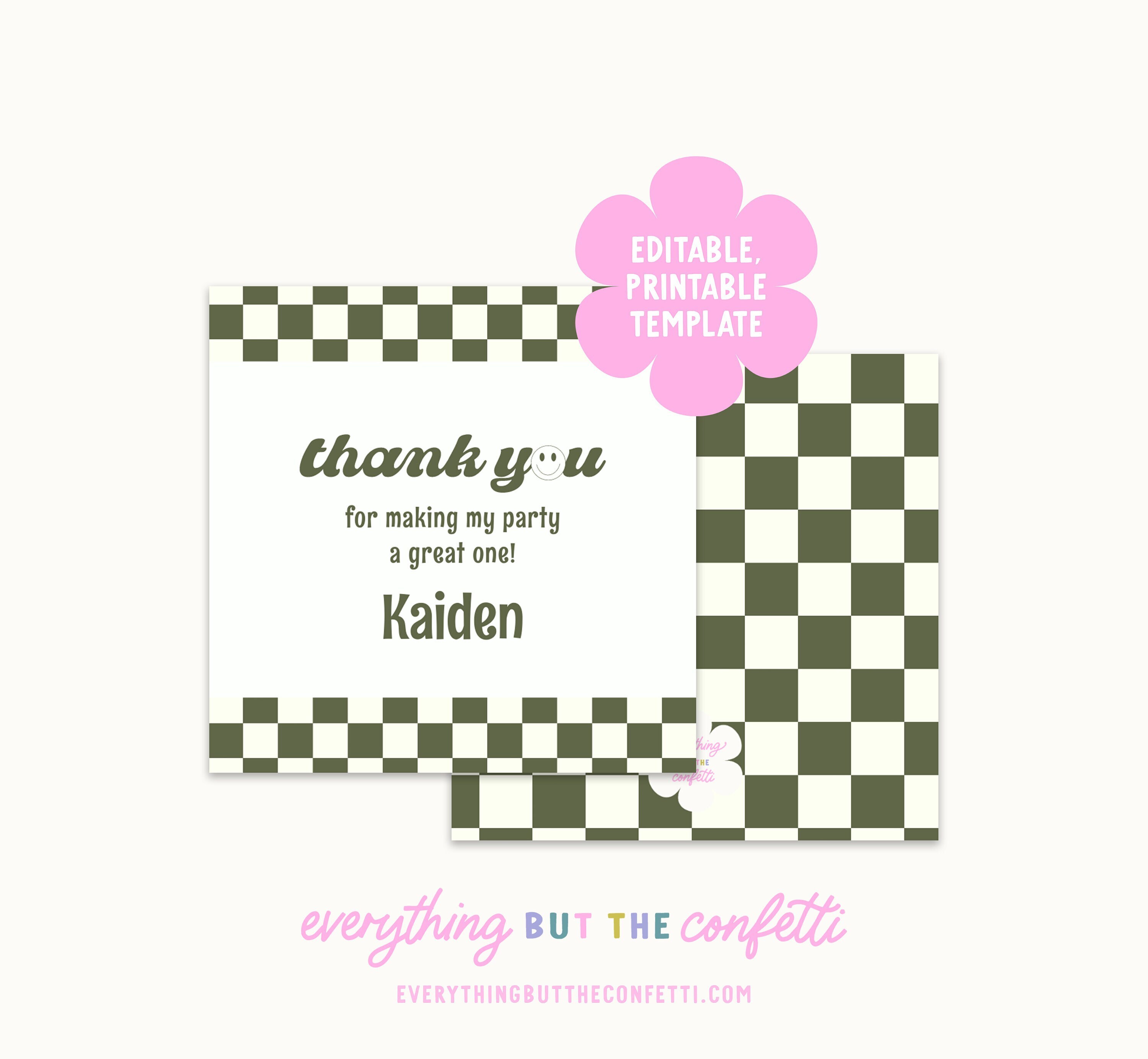 Smiley Faces Editable Printable Party Favor Tags Template, Kids Party ...