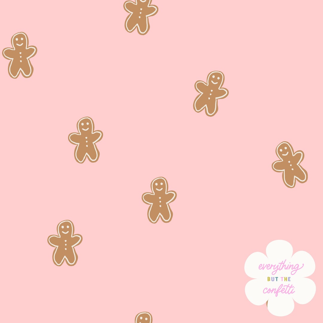 Gingerbread Holiday Seamless Digital Pattern Design, Christmas Pattern ...