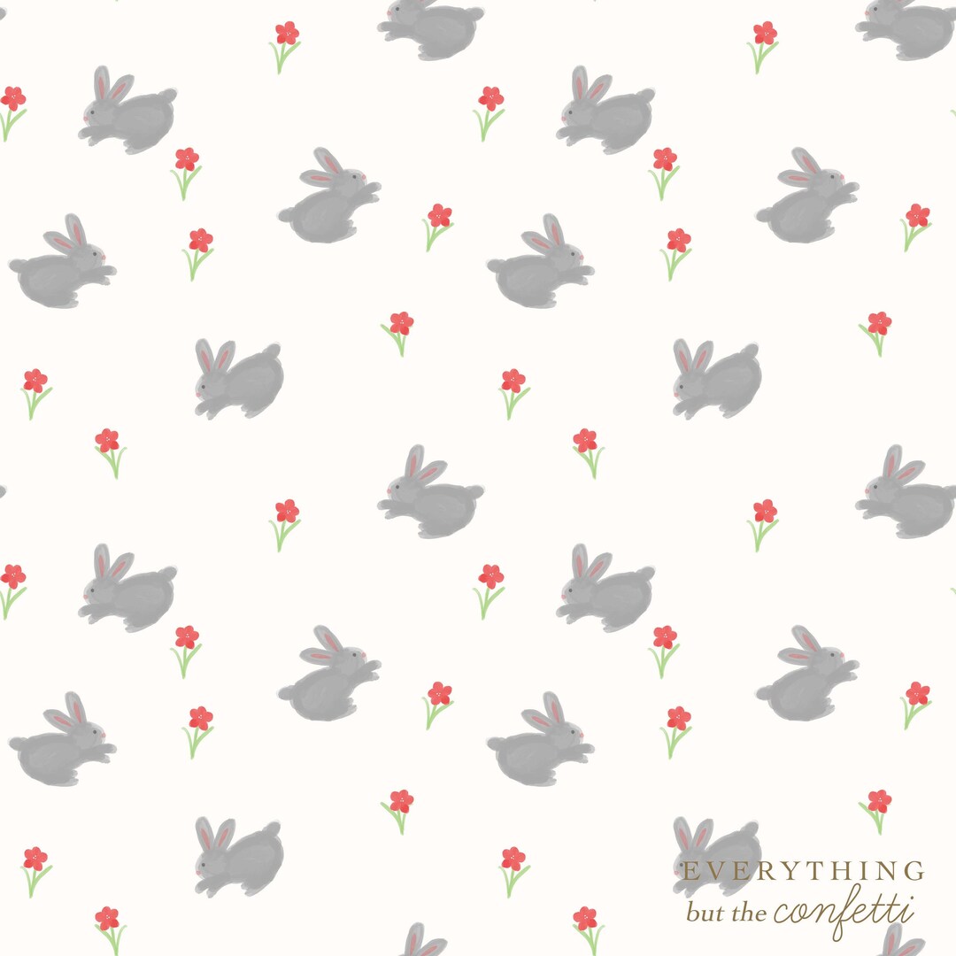 Spring and Easter Seamless Pattern, Bunny Repeat Pattern, Spring ...